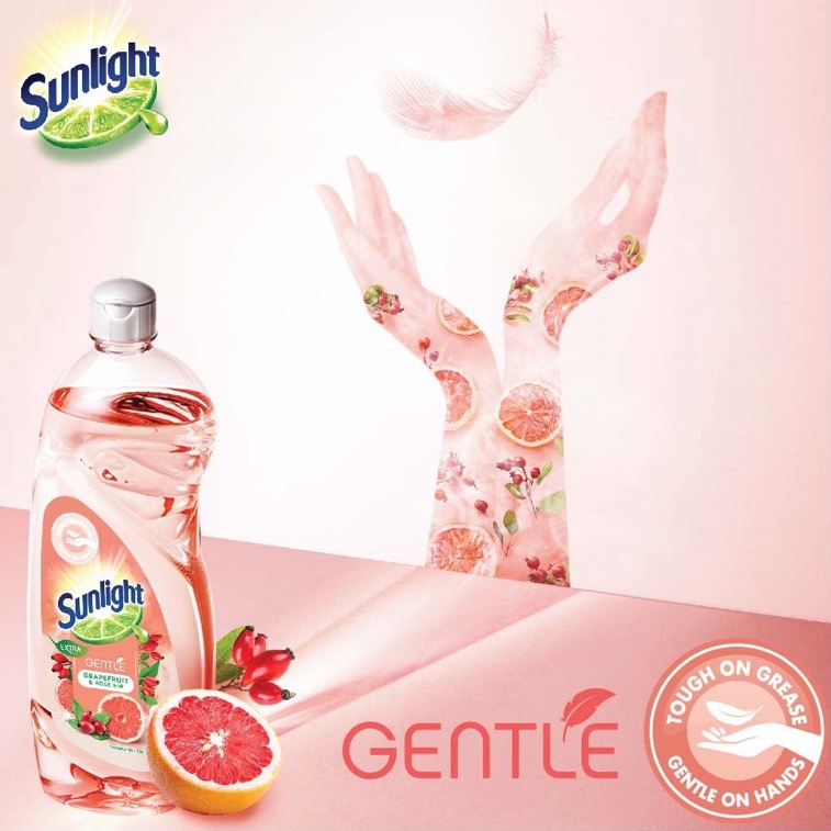 (Pack of 3) Sunlight Gentle (Grapefruit and Rose Hip) Dishwashing ...