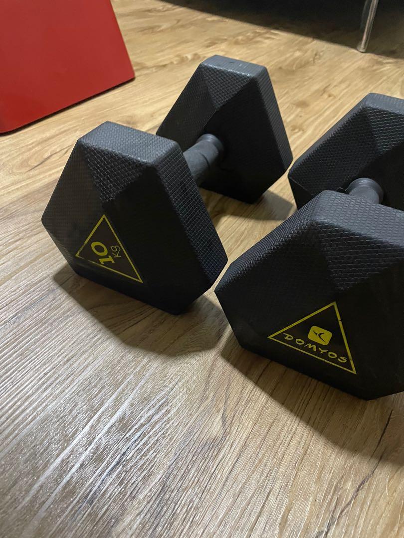 Pair of 10KG weights, Sports Equipment, Exercise & Fitness, Weights ...