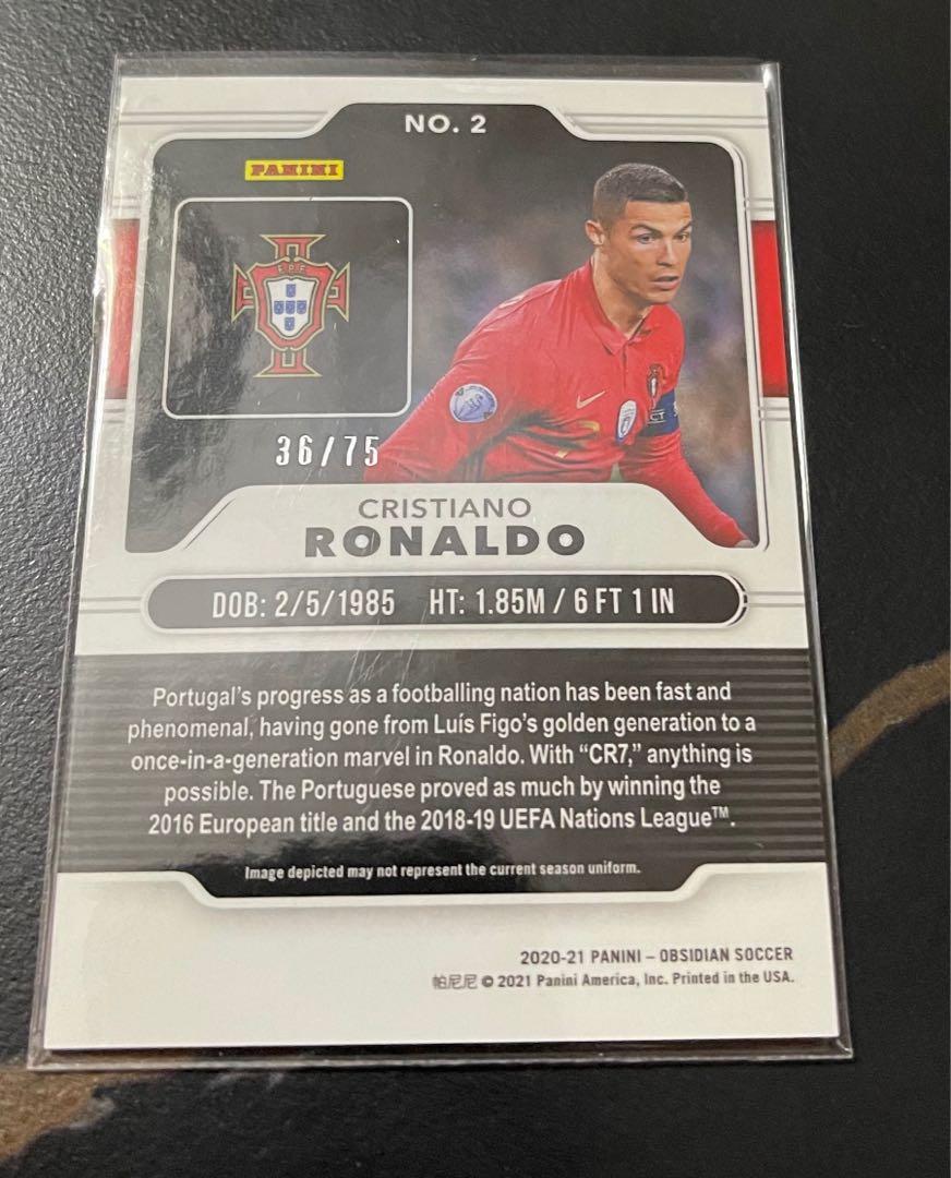 Panini Obsidian Ronaldo Portugal card 36/75, Hobbies & Toys ...