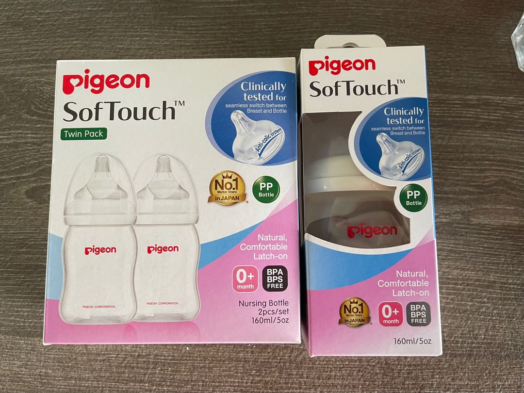 Pigeon soft touch bottles (brand new), Babies & Kids, Nursing & Feeding ...