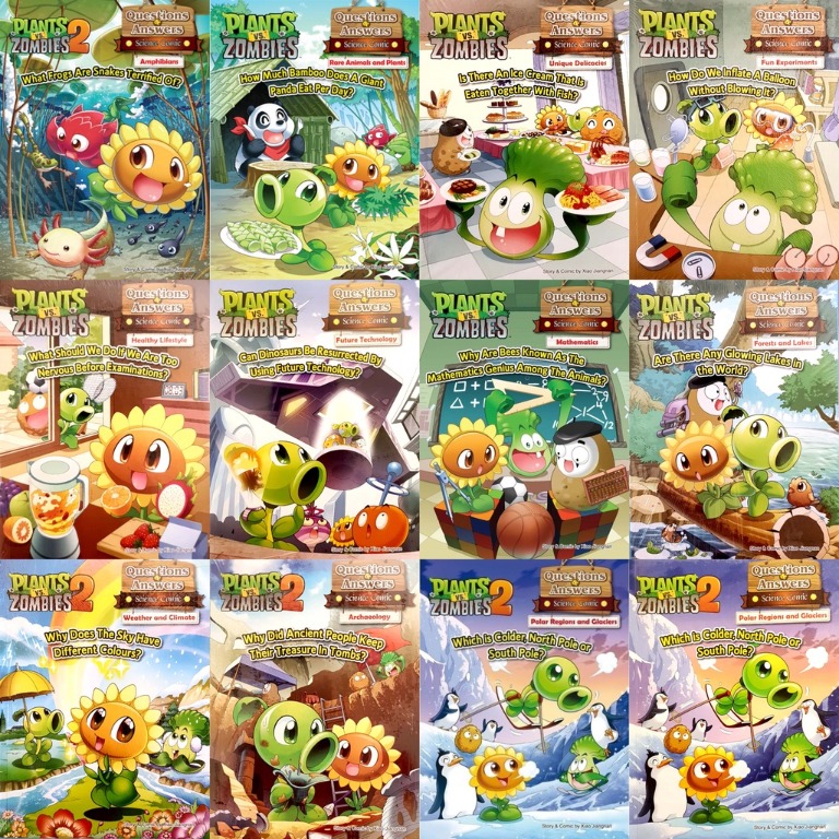 PLANTS VS ZOMBIES COMIC BOOK - QUESTIONS & ANSWERS(2pcs), Hobbies ...