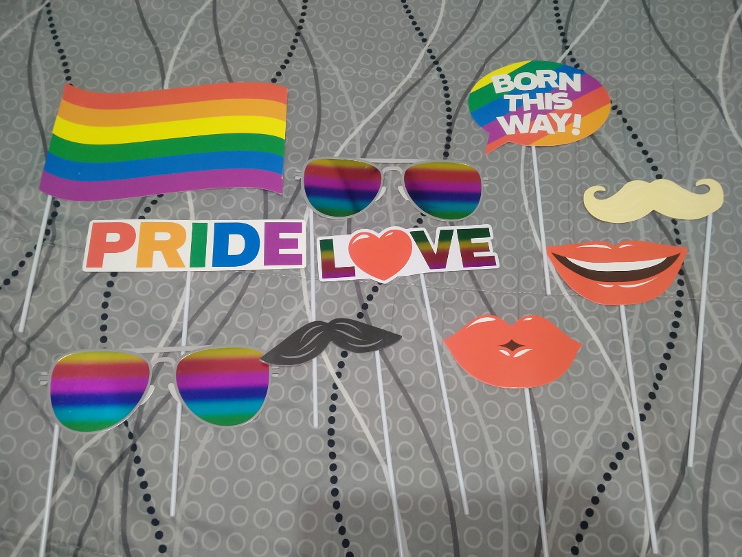 Pride Photo Booth Props, Hobbies & Toys, Stationary & Craft, Occasions ...