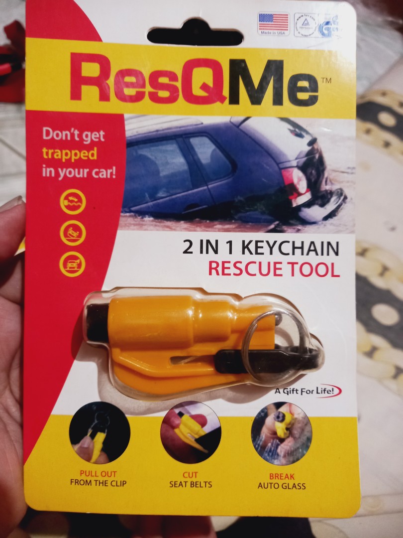 ResQme 2in 1 keychain Rescue tool, Furniture & Home Living, Home ...