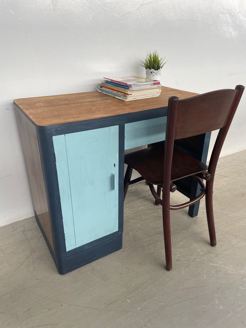 Retro writing table and chair, Furniture & Home Living, Furniture ...