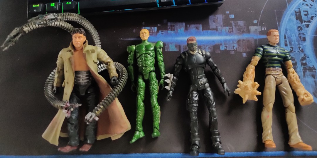 Sam Raimi Spidey Villains Doc Ock , Green Goblin , New Goblin , Sandman ...