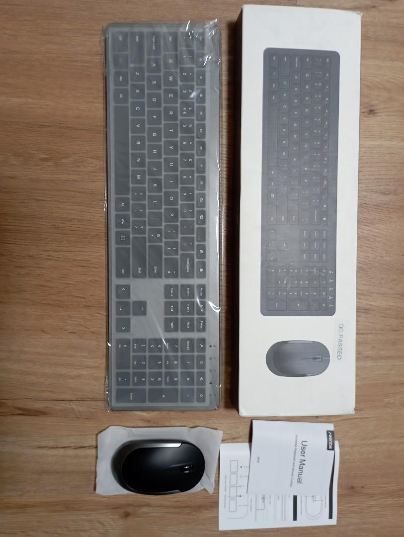 SEENDA Wireless Keyboard and Mouse Combo - Full Size Slim Thin Wireless ...
