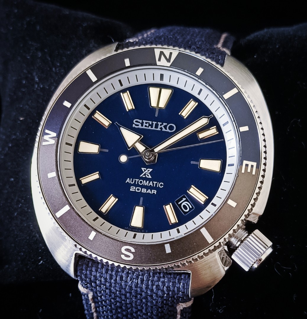 Seiko Land Turtle Compass Vintage Blue Automatic Prospex Divers Watch ...
