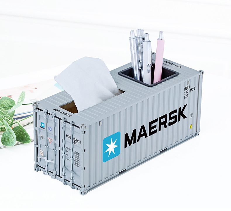 Shipping Container Model Pen Holder Tissue Organizer, Hobbies & Toys ...
