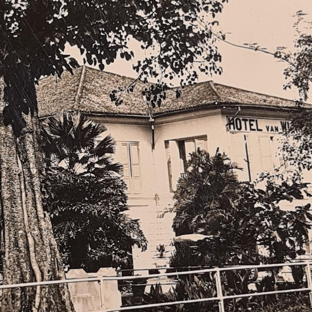 Singapore 1910's Black & White Real Photo Postcard - Hotel van Wijk in ...