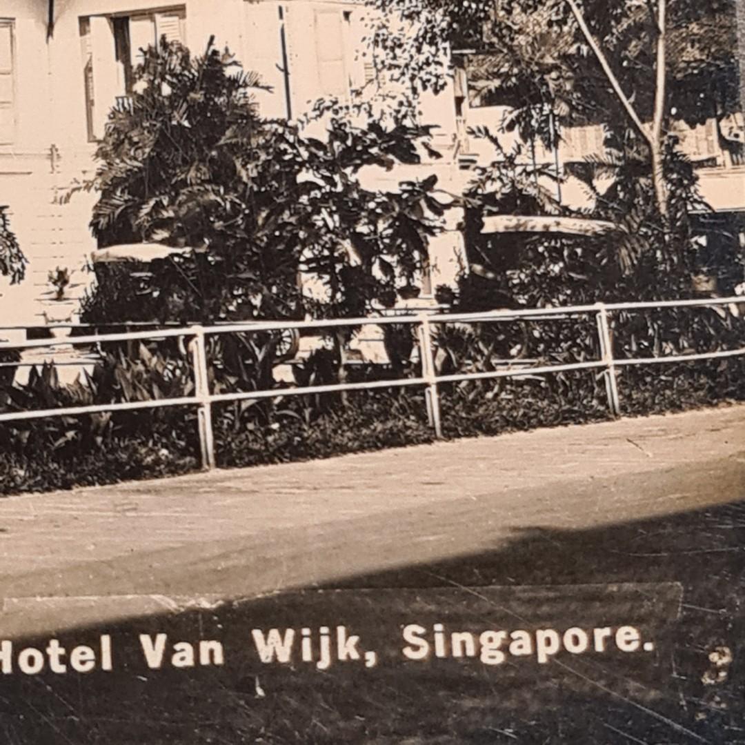 Singapore 1910's Black & White Real Photo Postcard - Hotel van Wijk in ...
