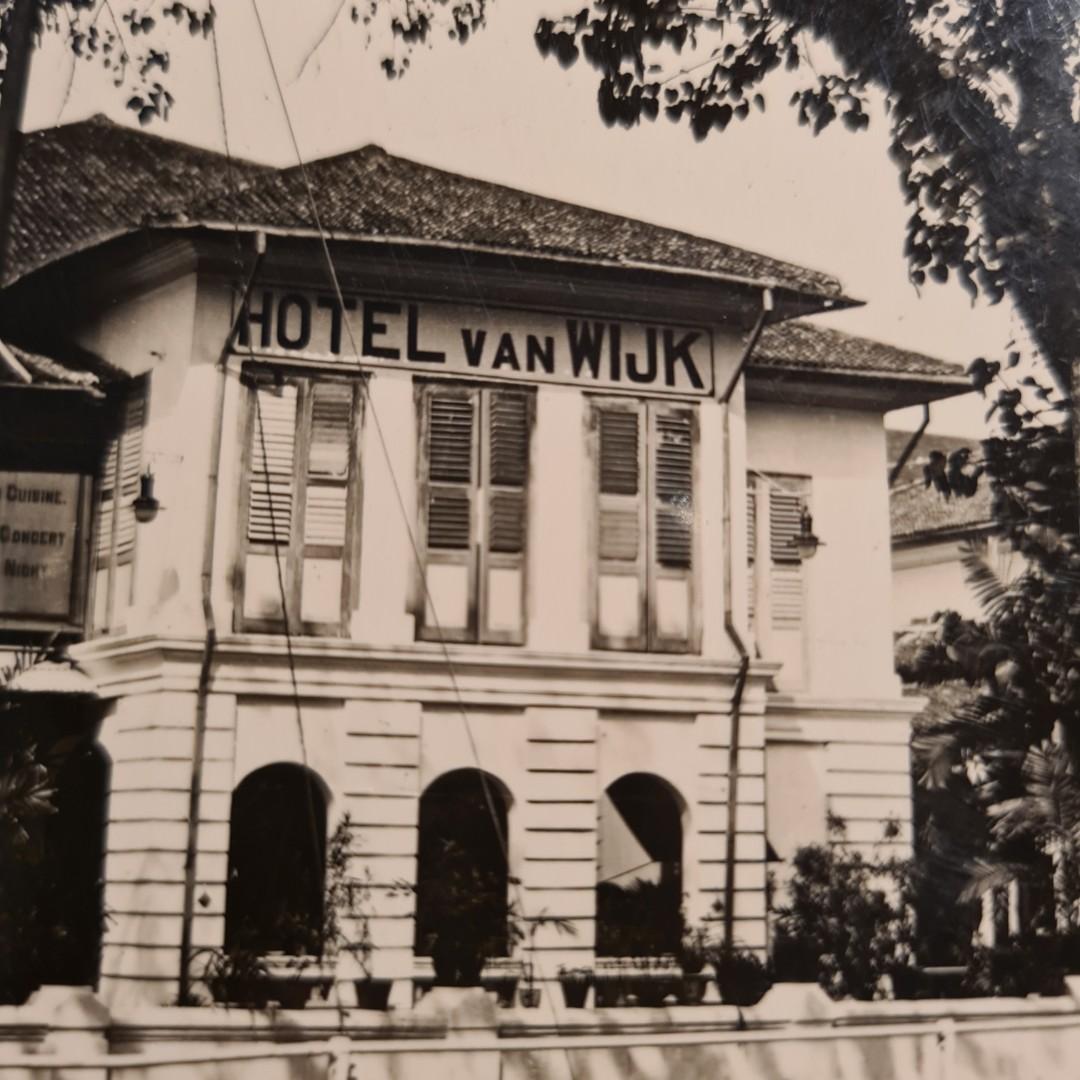 Singapore 1910's Black & White Real Photo Postcard - Hotel van Wijk in ...