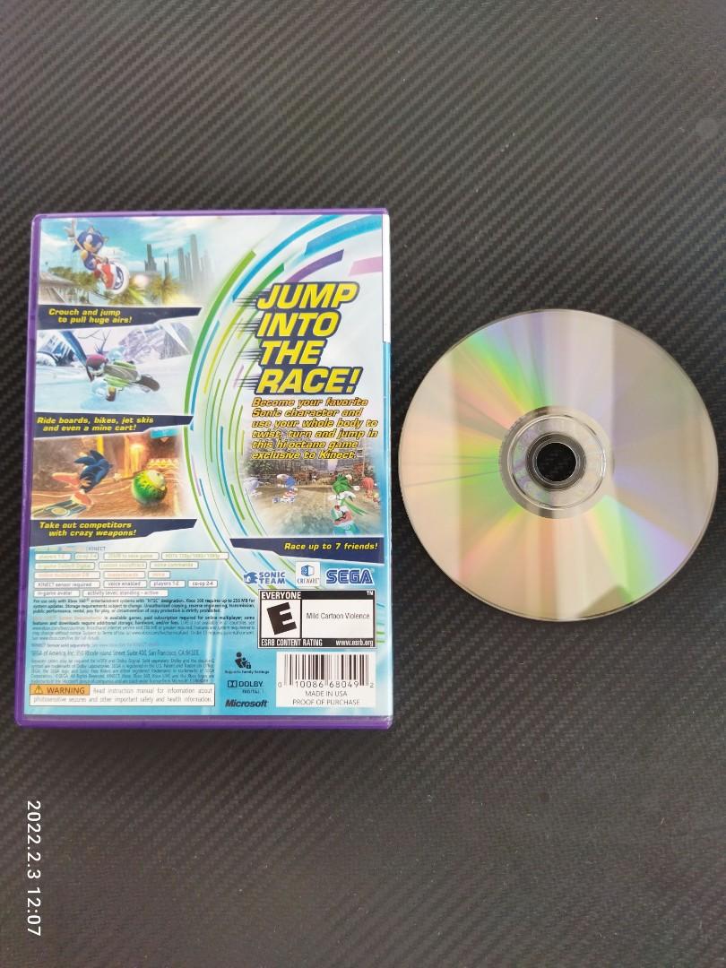 Sonic Free Riders Xbox 360 Kinect Game, Video Gaming, Video Games, Xbox ...