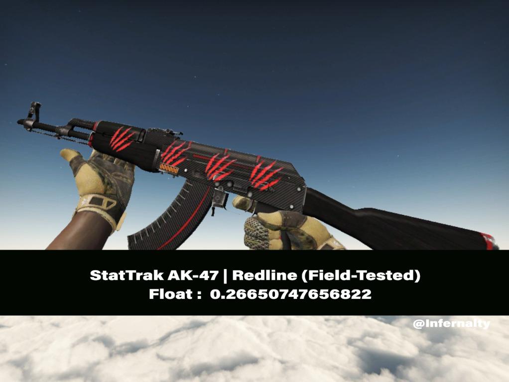 StatTrak AK-47 Redline FT CSGO SKINS KNIVES, Video Gaming, Gaming ...