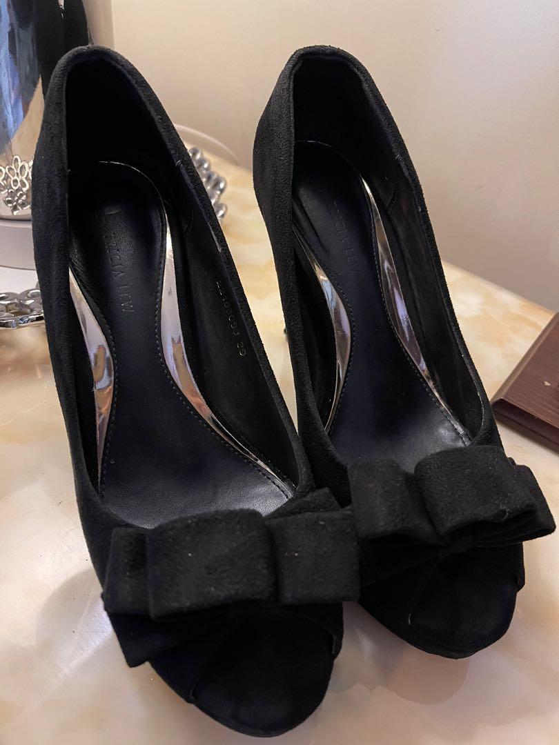 Tricia Lew Black High Heels (size 39), Women's Fashion, Footwear, Heels ...