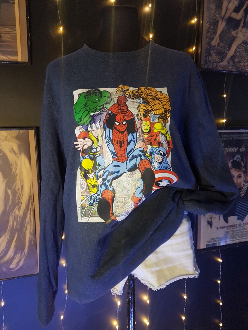 VINTAGE MARVEL COMIC PULLOVER, Men's Fashion, Tops & Sets, Hoodies on ...