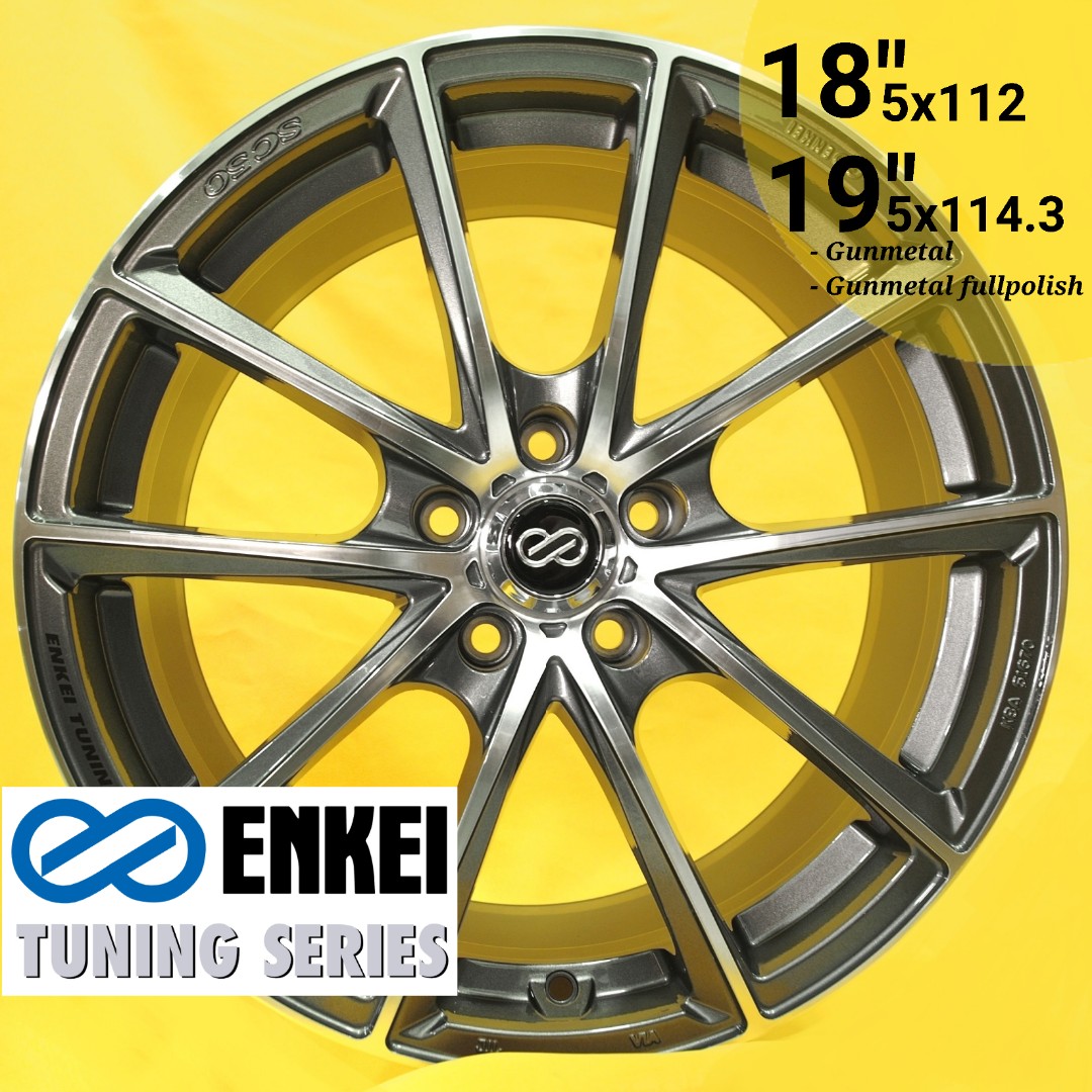 18" 19" Enkei Tuning SC50 5x112 5x114.3 rims Gunmetal ️Original ...