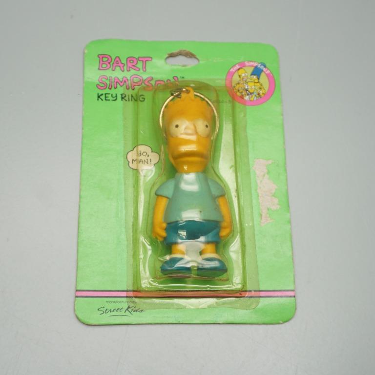 1990 The Simpsons "Bart Simpson" Key Ring KEY CHAIN, 其他, 其他 - Carousell