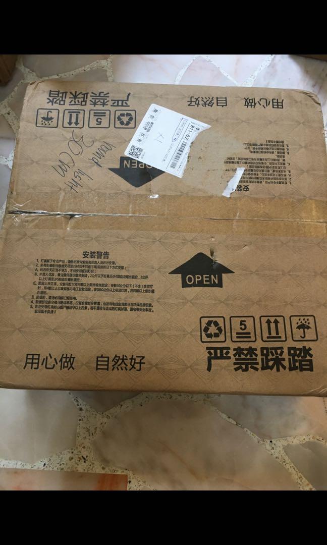 Ceiling light wooden muji tone, Furniture & Home Living, Lighting ...