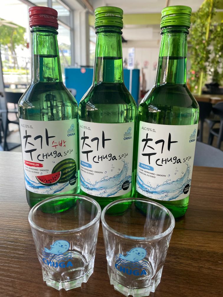 Chuga Soju 3btl $20+ free glass, Food & Drinks, Alcoholic Beverages on ...