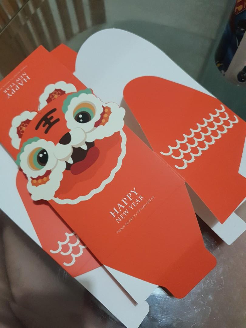 CNY Box Hamper Orange Snacks Tiger, Everything Else on Carousell