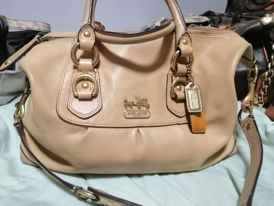 Coach Two Way Leather Bag 2, Luxury, Bags & Wallets on Carousell