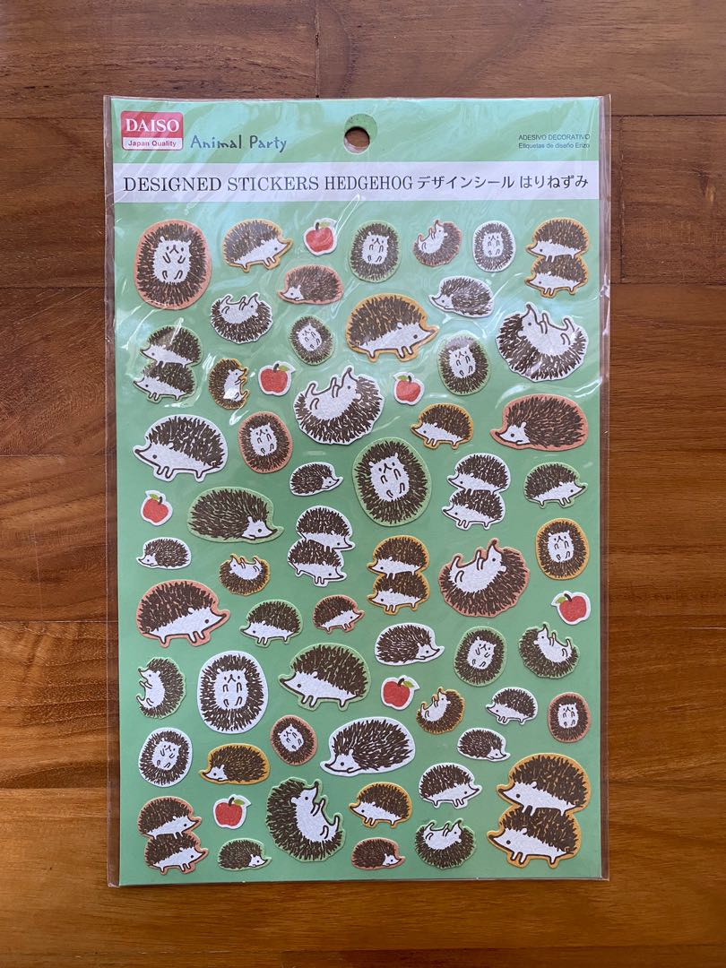 daiso hedgehog stickers, Hobbies & Toys, Stationery & Craft, Other ...
