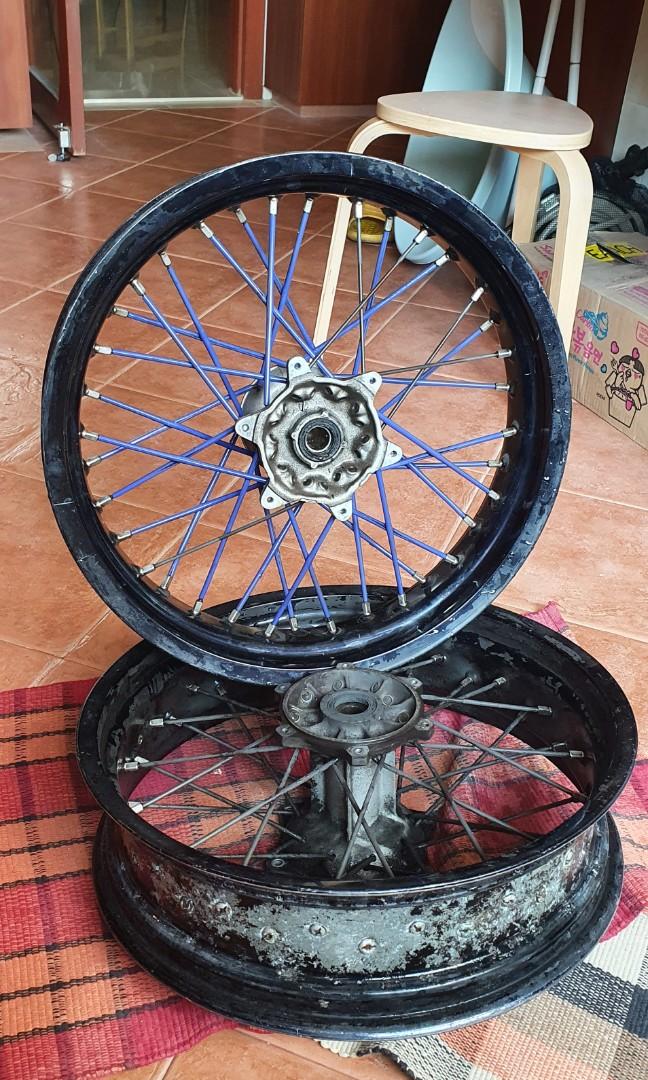 DRZ Stock RK Excel wheels, Motorcycles, Motorcycle Accessories on Carousell