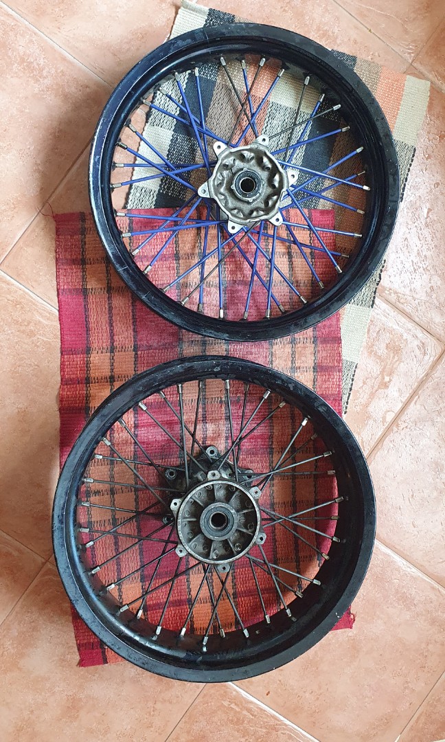 DRZ Stock RK Excel wheels, Motorcycles, Motorcycle Accessories on Carousell