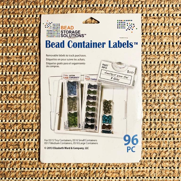 Elizabeth Ward Bead Storage Solutions Container Adhesive Labels (White ...
