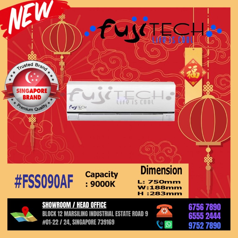 Fan Coil Unit 9k,Come with Controller[Fujitech][Commercial][New], TV ...