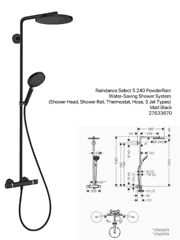 Hansgrohe Matt Black Toilet Shower Set and Accessories #MattBlack ...