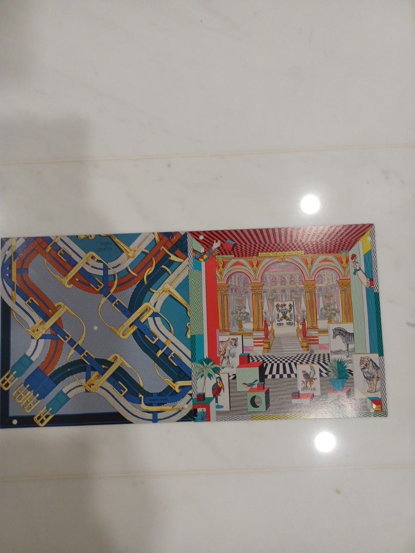 Hermes Cut Out Paper Squares, 2 pcs, Everything Else on Carousell