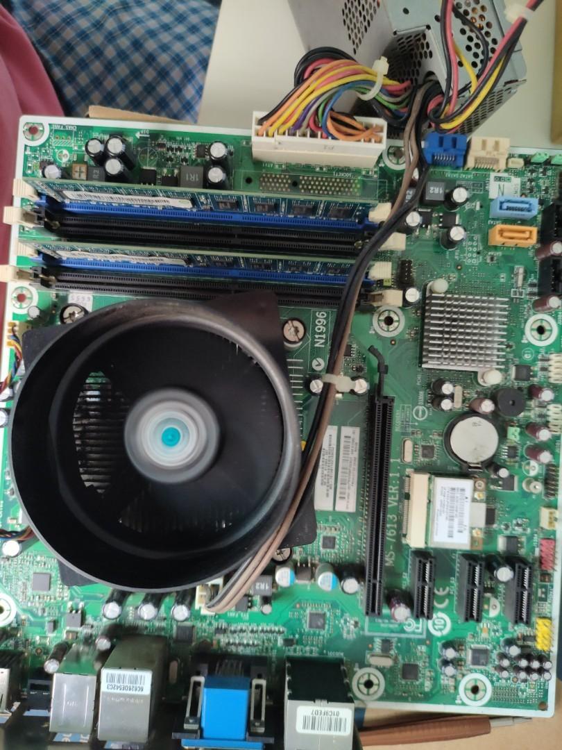 HP N1996 Motherboard with i5 processor Cooler Master 4GB RAM + internal ...