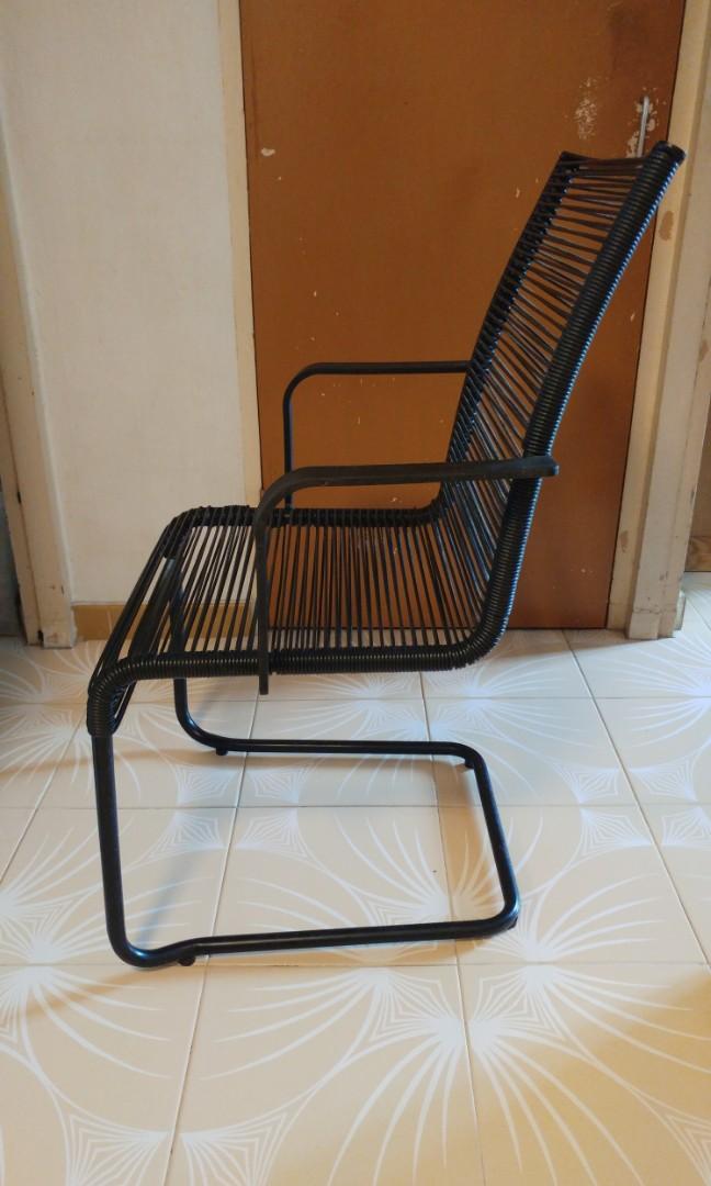 IKEA Vasman Black Outdoor Dining Living Room Chair Armchair, Furniture ...