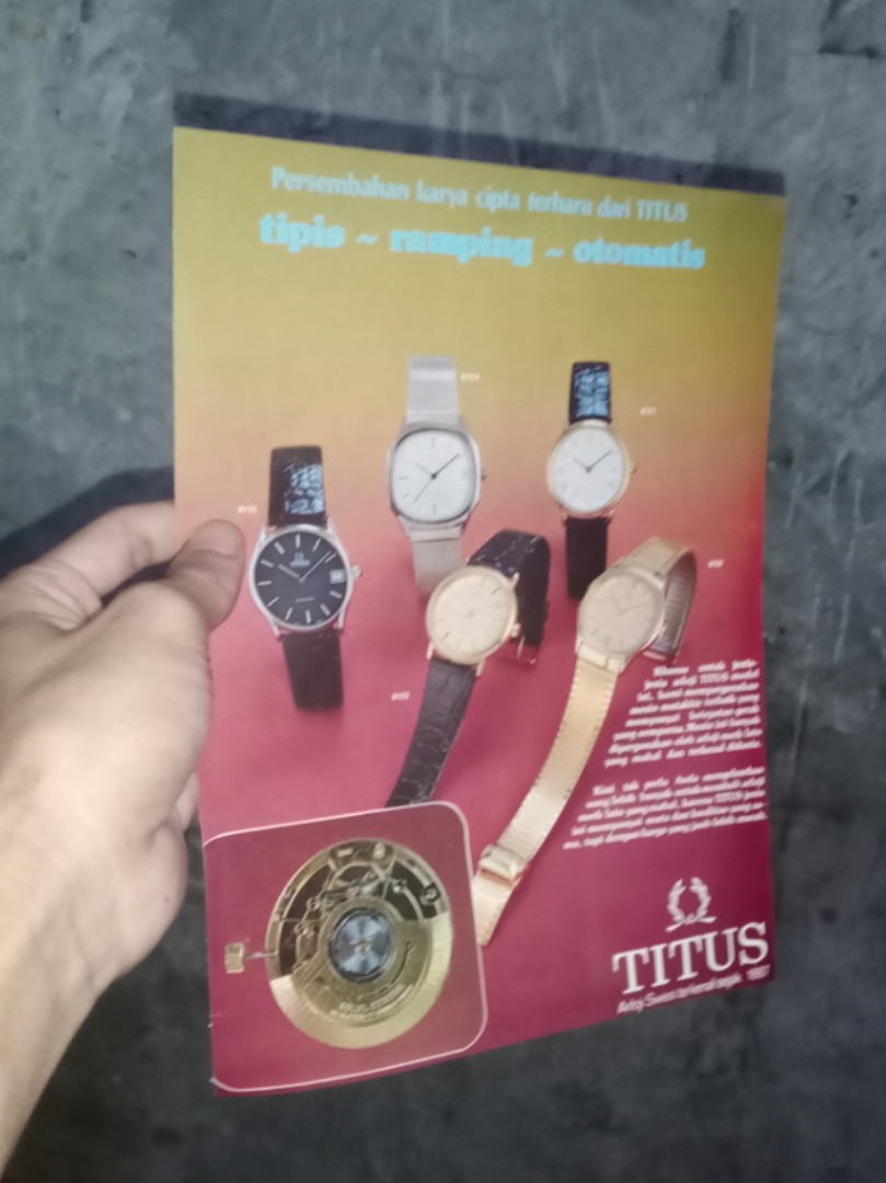 Iklan Jadul Jam Tangan Titus, Antik, Pajangan di Carousell