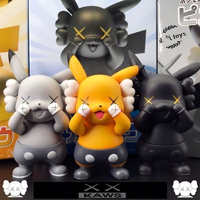 KAWS X PIKACHU POKEMON ANIME JPOP ACTION FIGURE FIGURINES, Hobbies ...