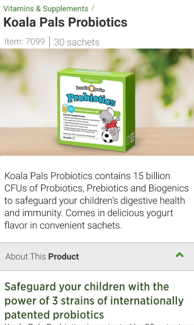 Koala Pals probiotic, Health & Nutrition, Health Supplements, Vitamins ...