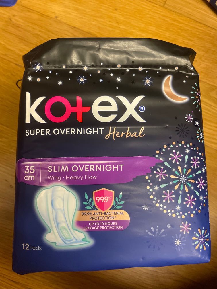 Kotex Super Overnight 35CM, Beauty & Personal Care, Sanitary Hygiene on ...