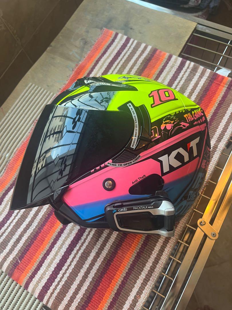 KYT Venom Tingnote + cardo packtalk bold(with box), Motorcycles ...