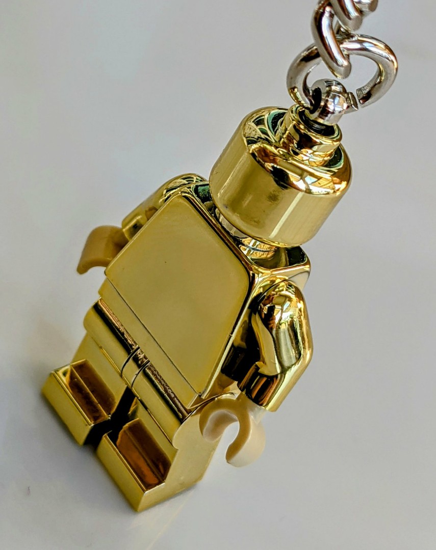Lego Gold Minifigure Keychain, Hobbies & Toys, Toys & Games on Carousell