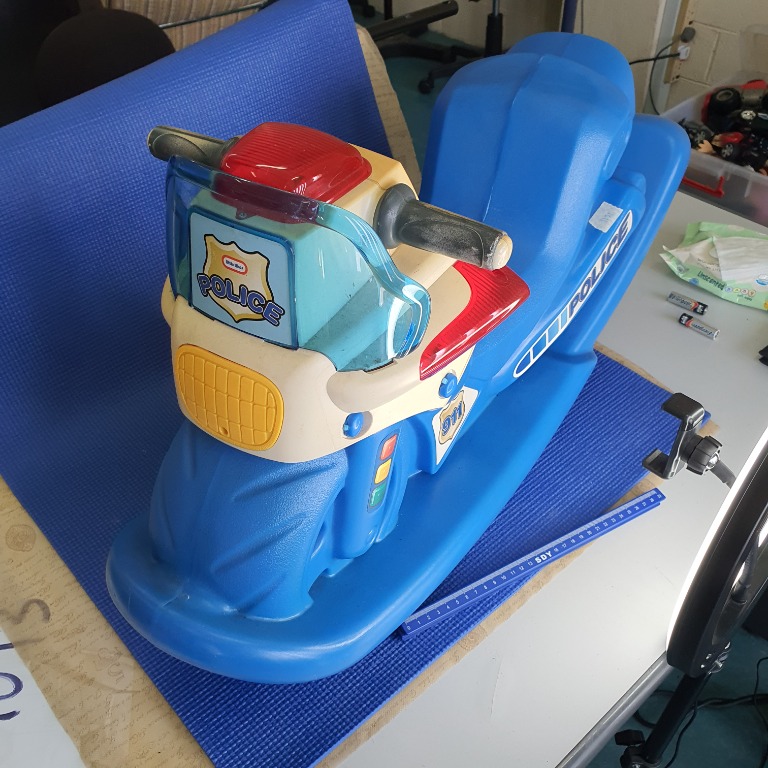 Little Tikes Rocking Police Motorcycle Rocker w/Lights Sounds RARE ...