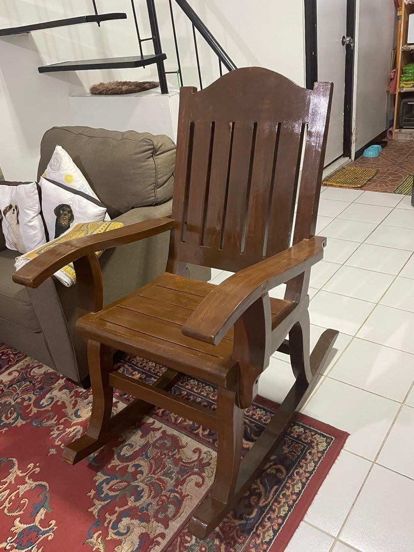 Mango wood rocking chair, Furniture & Home Living, Furniture, Chairs on ...