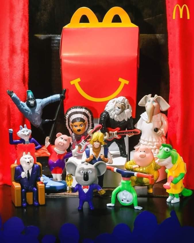 Mcdo SING 2 happy meal toys (complete Set - 12pcs), Hobbies & Toys ...