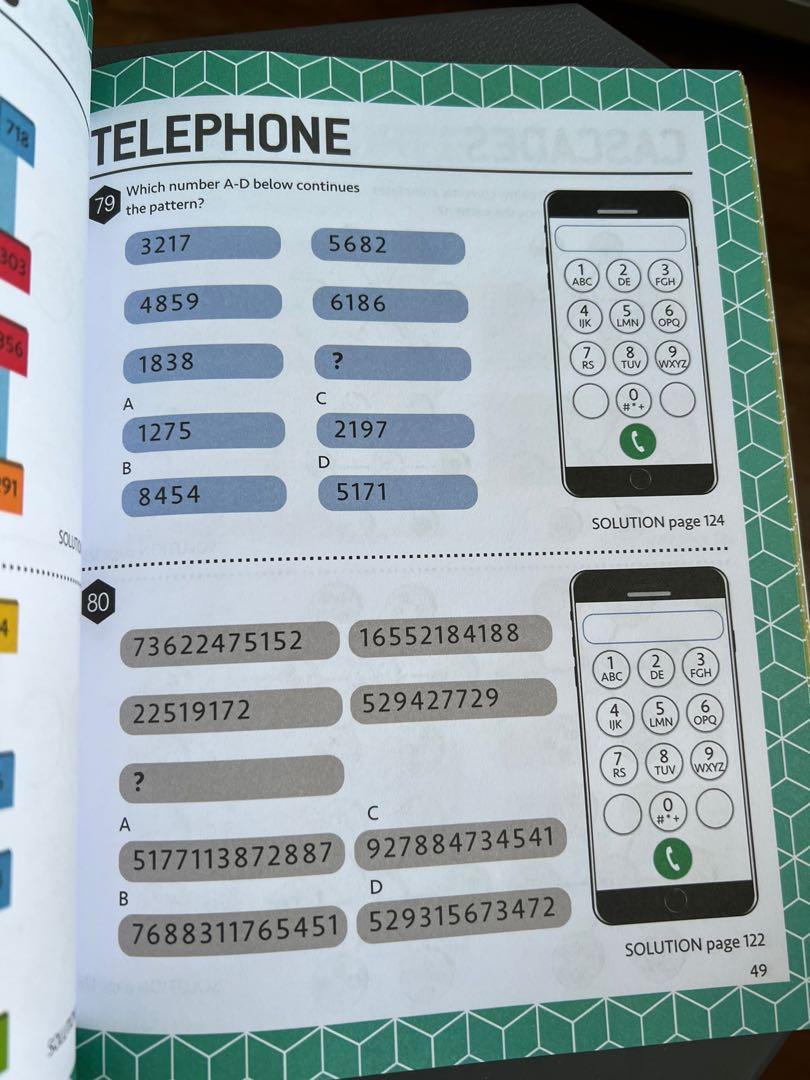 Mensa Most Difficult Pattern Puzzle, Hobbies & Toys, Books & Magazines ...