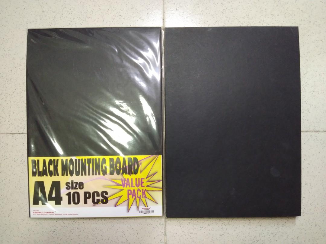 Mounting Board 22 pcs - Size A4 - Black, Hobbies & Toys, Stationery ...