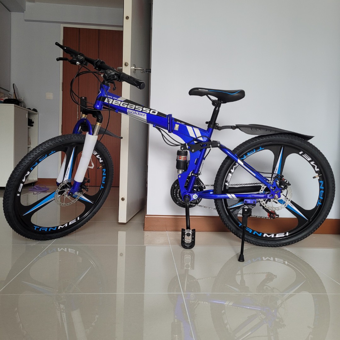 Begasso 24 inch foldable mountain bicycle, 3 blade, Shimano 21 speed ...