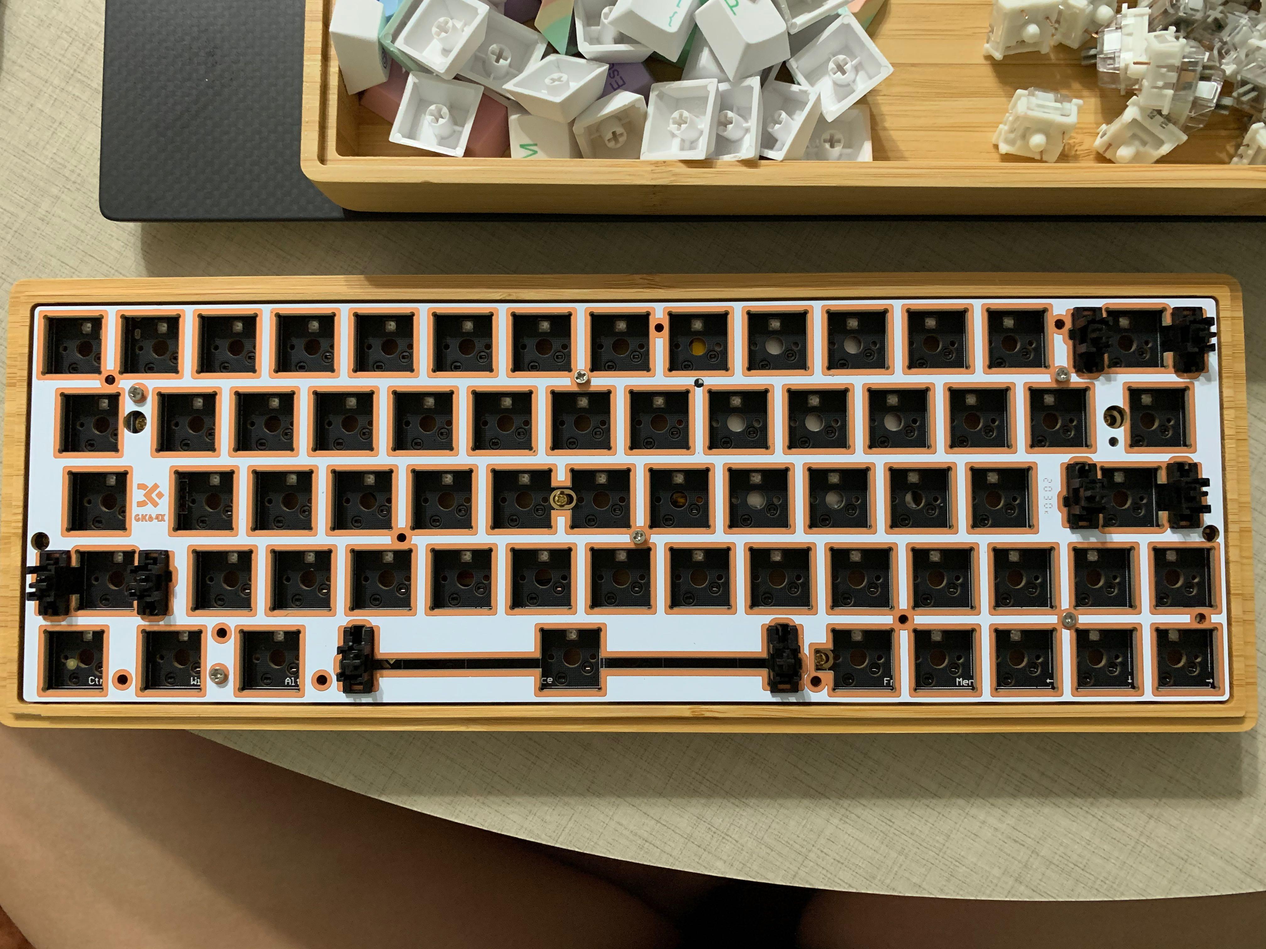 Pastel rainbow bamboo mechanical keyboard, Computers & Tech, Parts ...