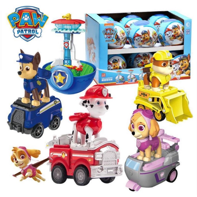 Paw Patrol Watchtower with Pull Back Car Paw Patrol Building Blocks ...