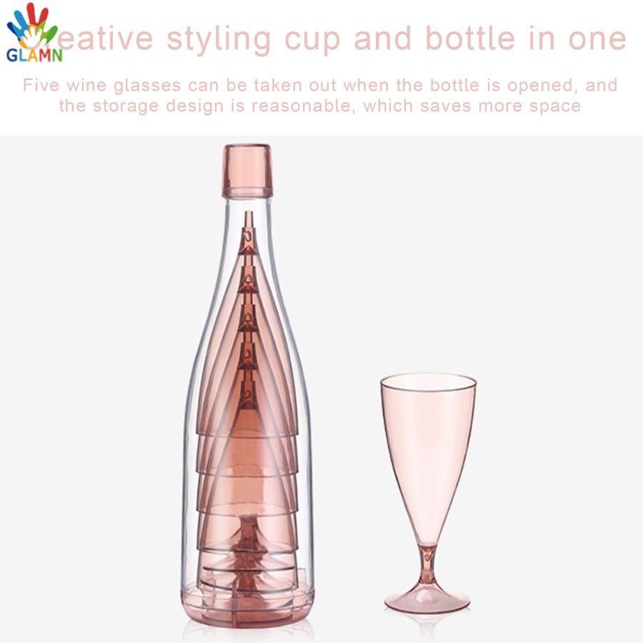 Plastic Red Wine Glass Champagne Glass Set PS Transparent Water Glass Outdoor Portable Creat ...