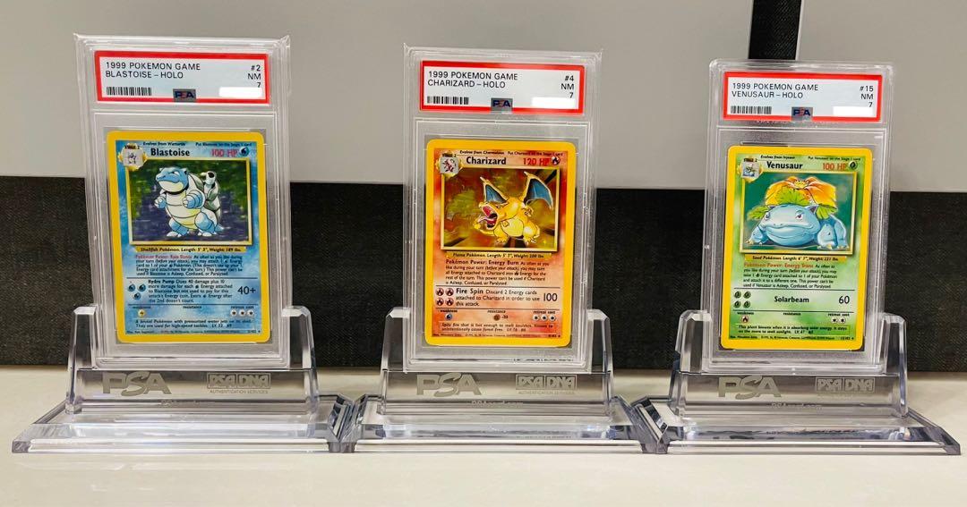 [SOLD] Base Set Pokemon Trio Charizard Blastoise Venusaur PSA 7 ...